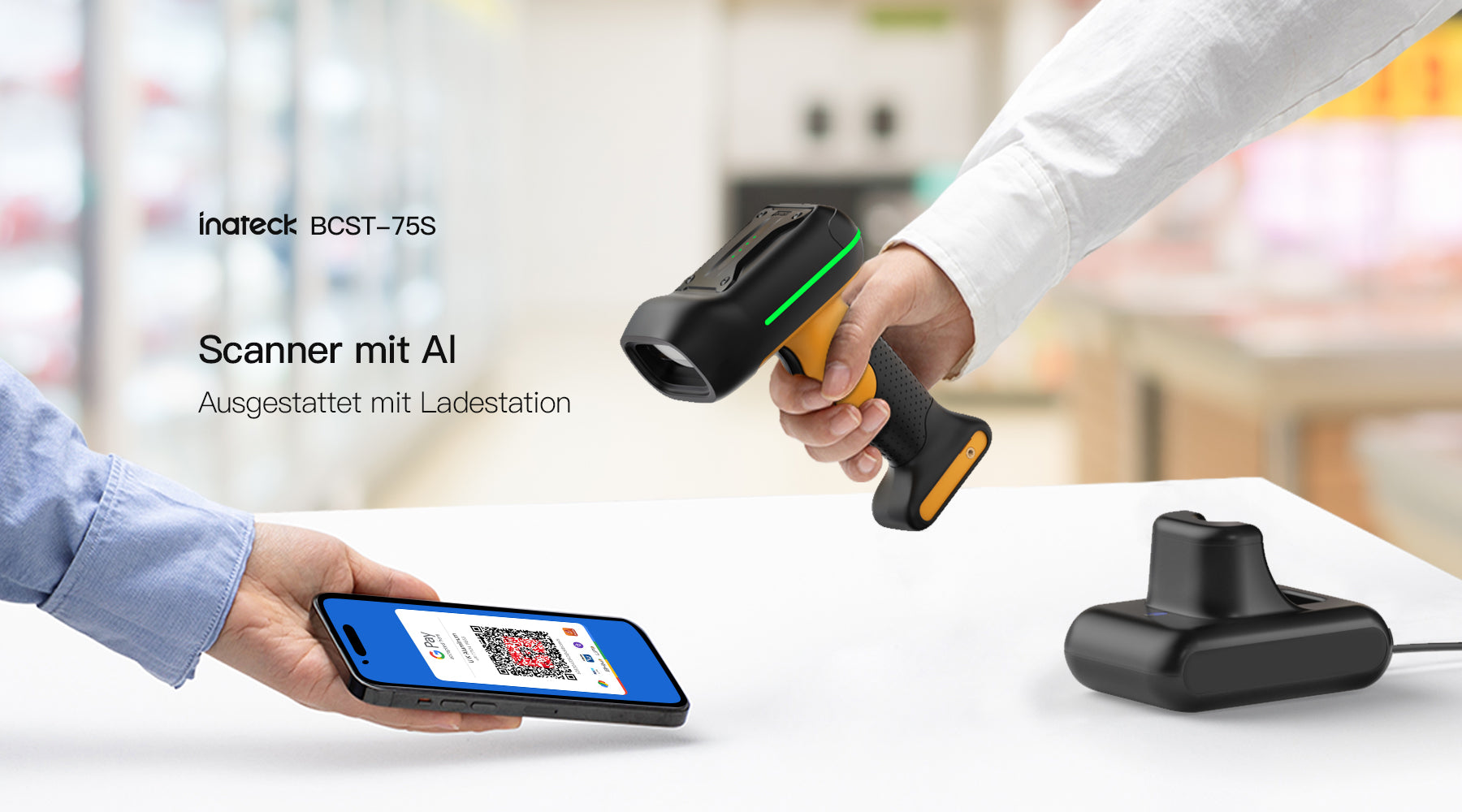Smart. Robust. Zuverlässig. — Der Inateck BCST-75S AI Barcode-Scanner ...