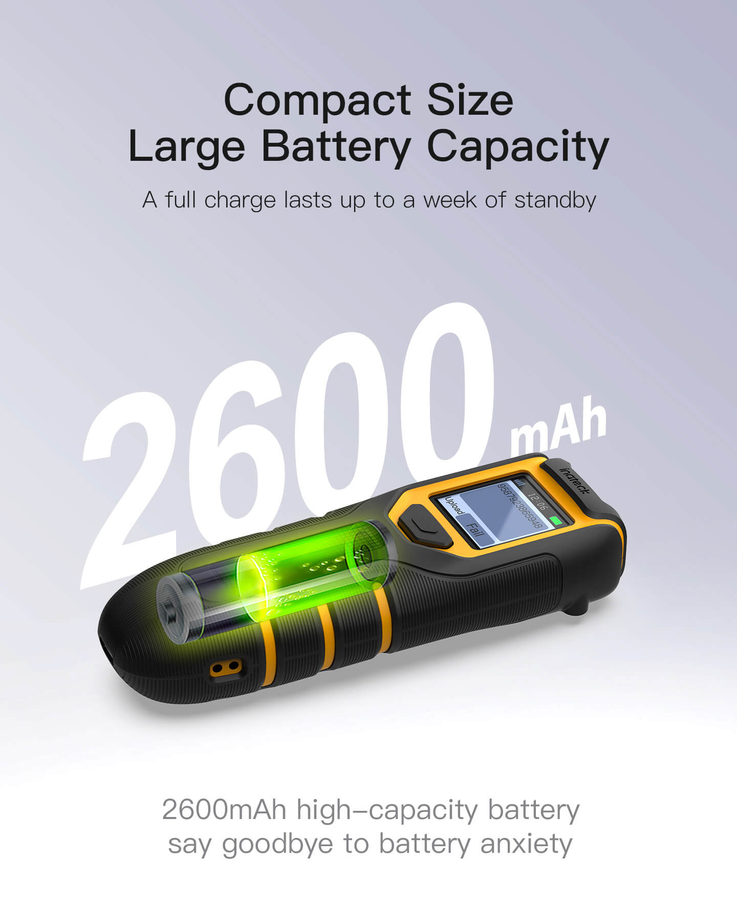 BCST-47 Bluetooth Tragbarer 1D/2D/QR Barcode Scanner mit Bildschirm ...