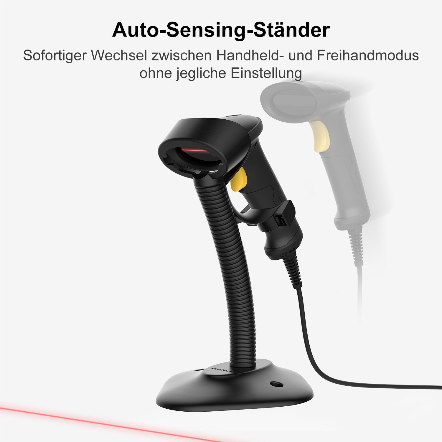 Inateck 1D Barcode Scanner USB mit intelligenten Ständder, BCST-33 ...